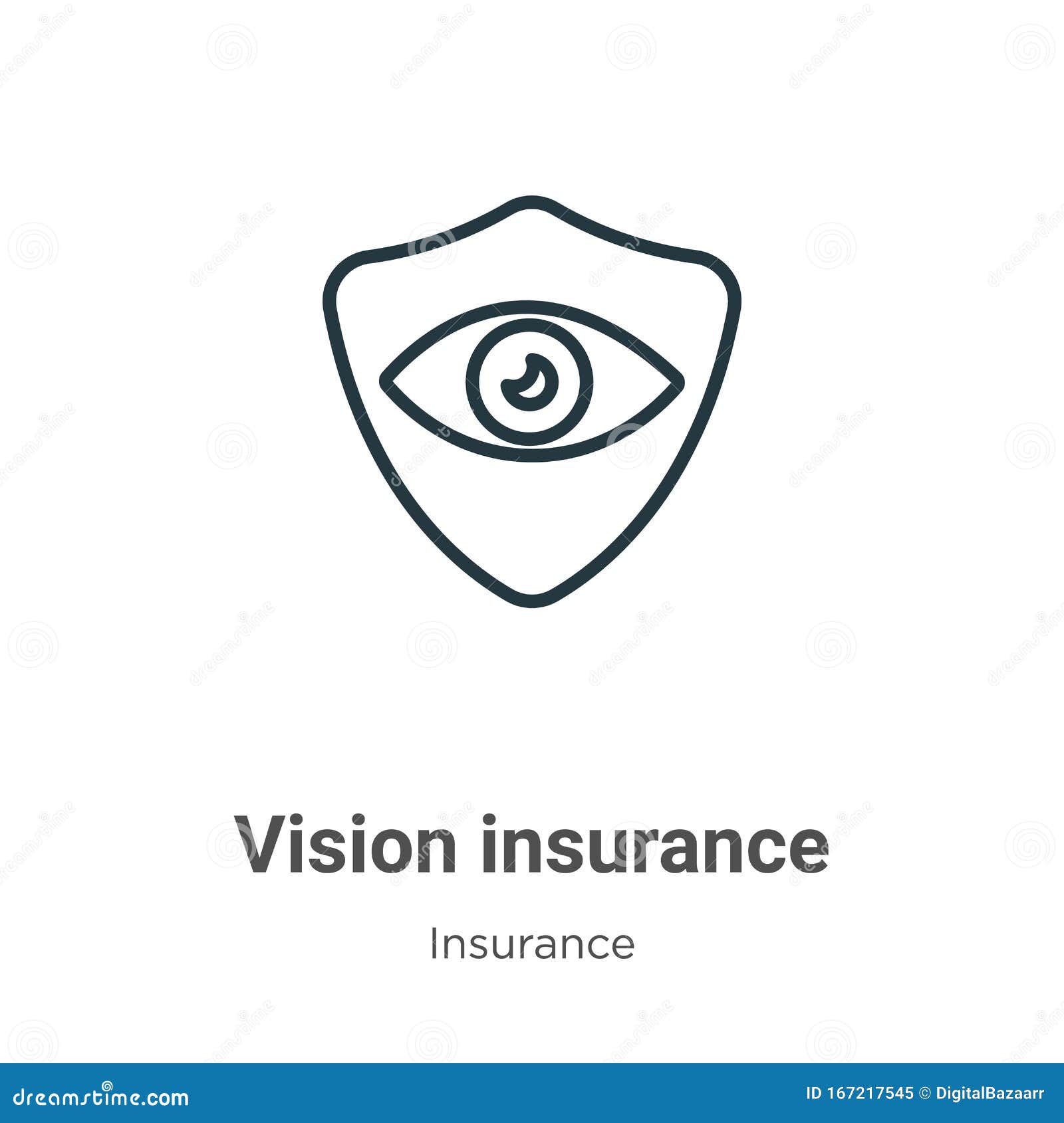 Vision Insurance Outline Vector Icon. Thin Line Black Vision Insurance ...