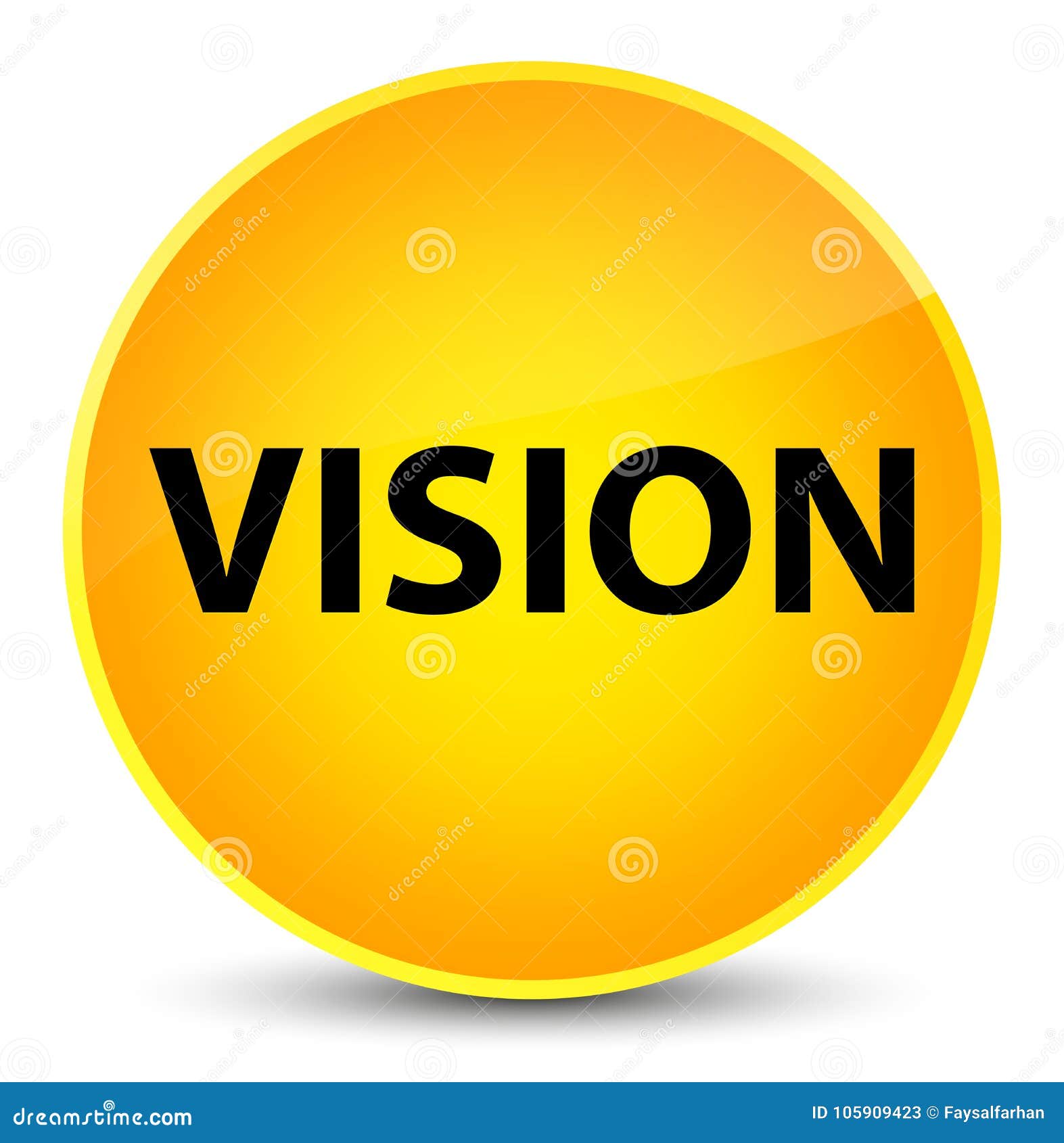 Vision Elegant Yellow Round Button Stock Illustration - Illustration of ...
