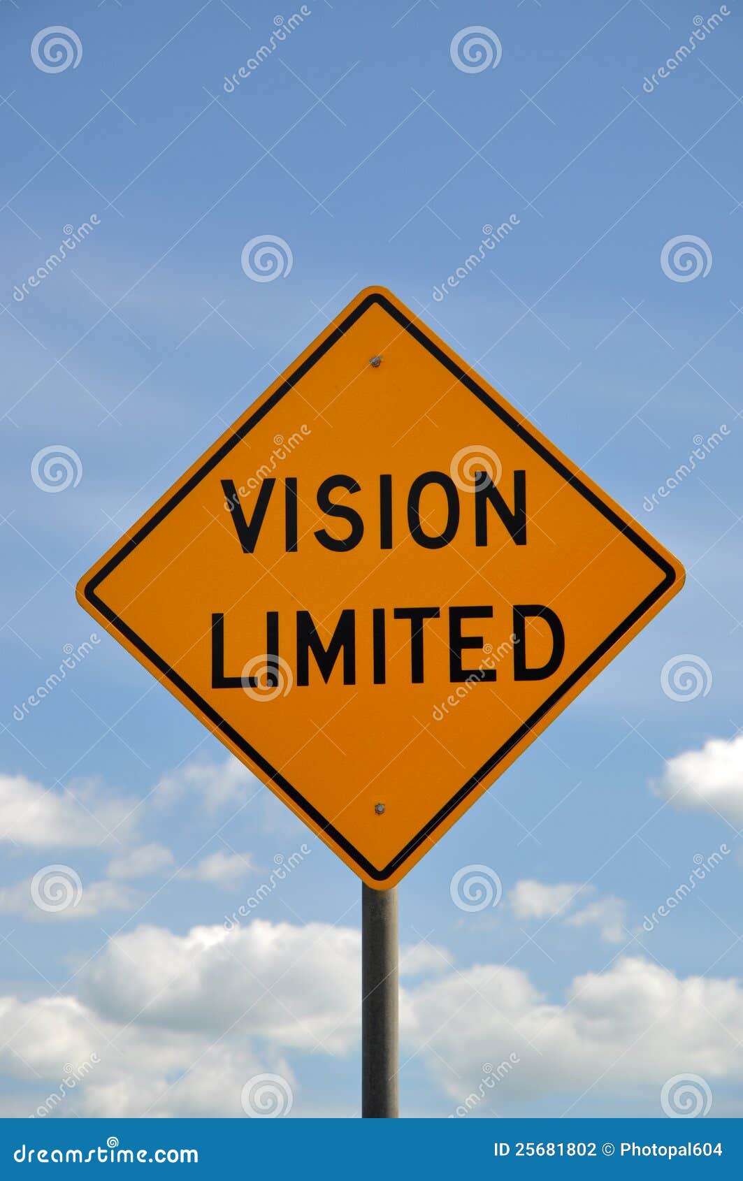 Vision limited stock photo. Image of road, sign, pole - 25681802