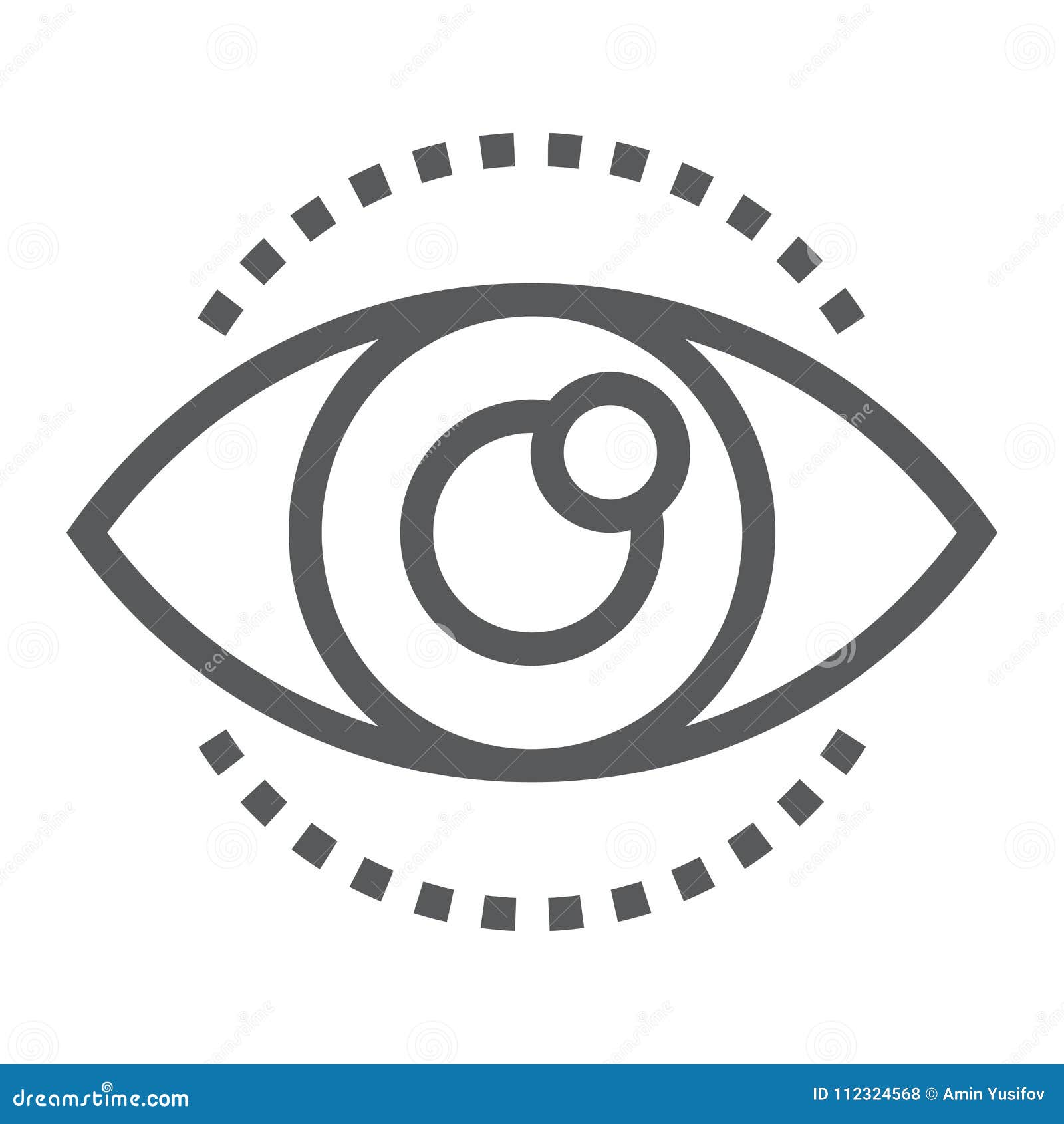 Vision Line Icons Signs Set. Design Collection Of Perception, Gaze ...