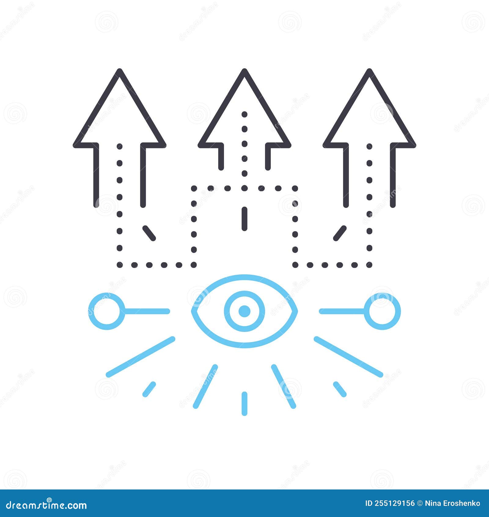 Vision Line Icon, Outline Symbol, Vector Illustration, Concept Sign ...