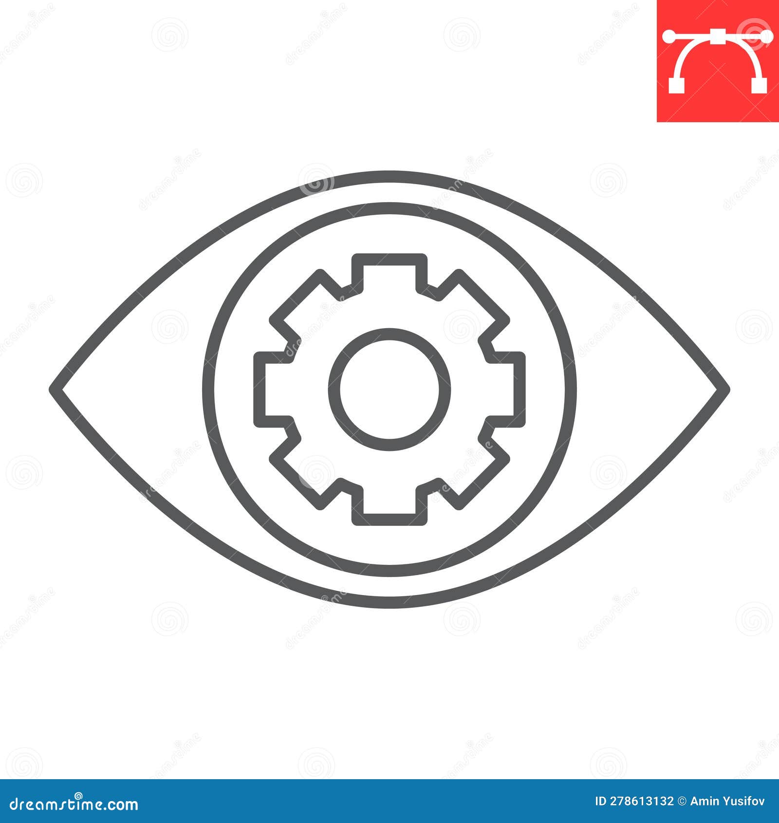 Vision line icon stock vector. Illustration of logo - 278613132