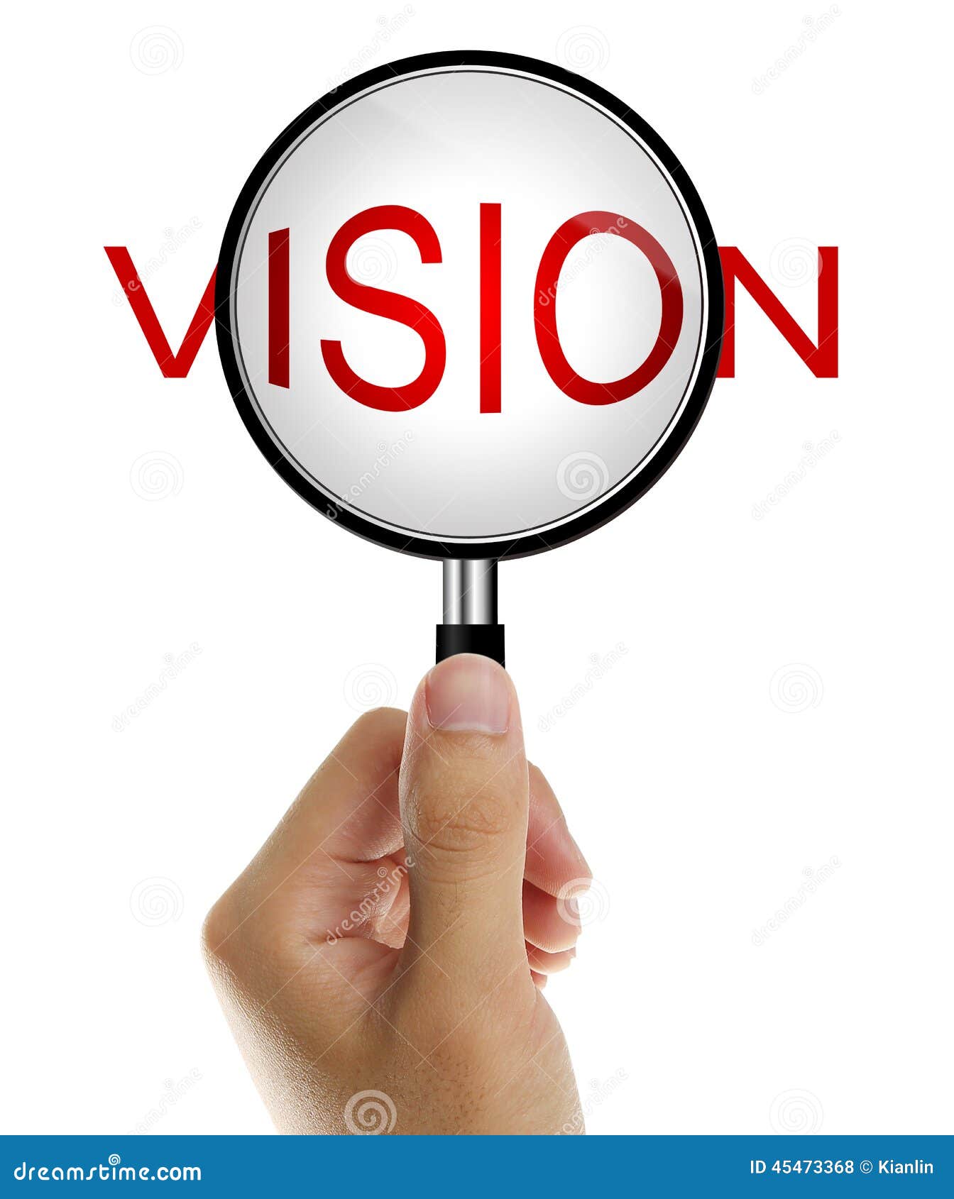 Vision in magnifying glass stock photo. Image of investigation - 45473368