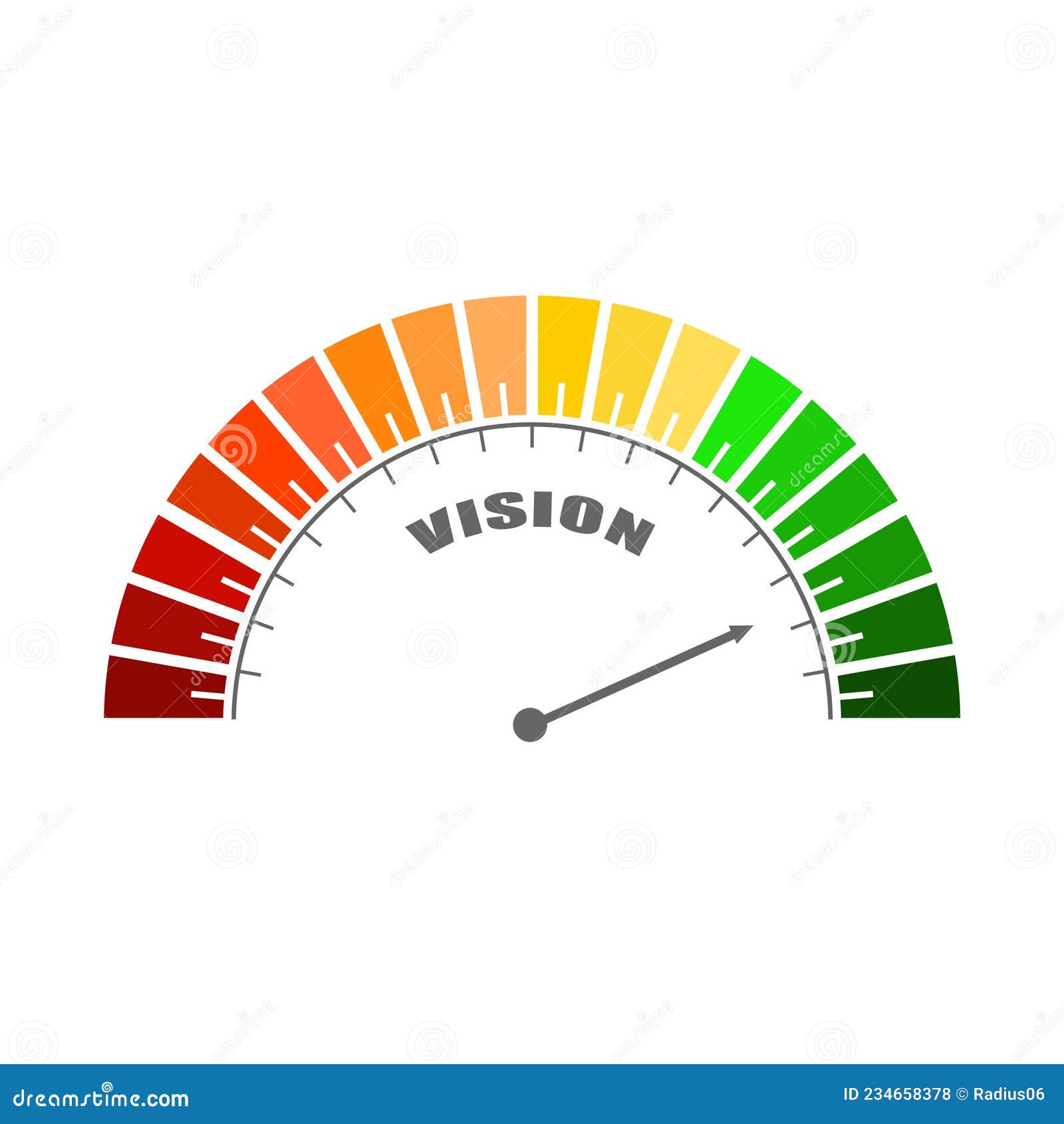 Vision Measuring Device with Arrow and Scale. Stock Vector ...