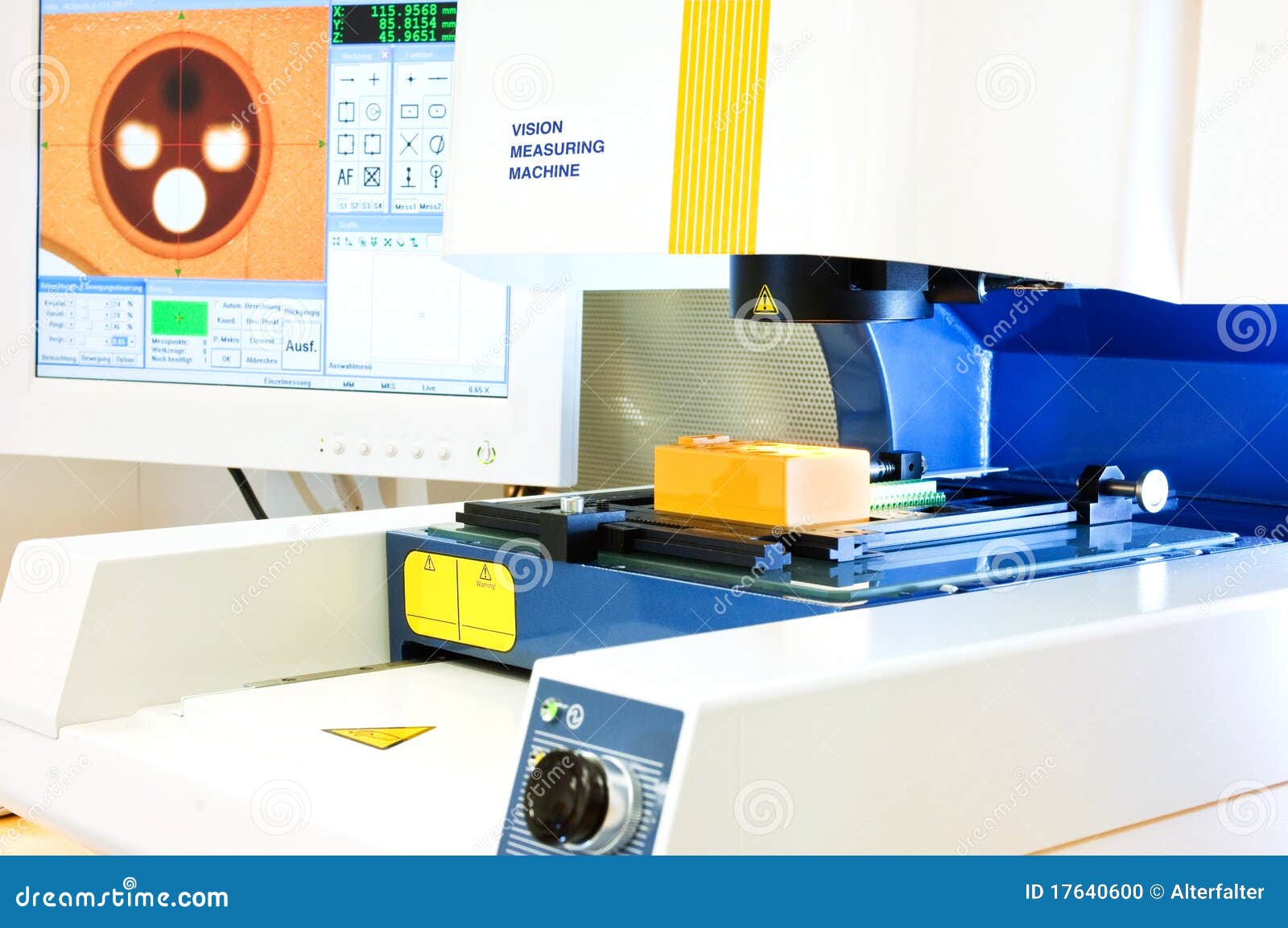 Vision Measuring Instrument Stock Photo - Image of equipment, accurate ...