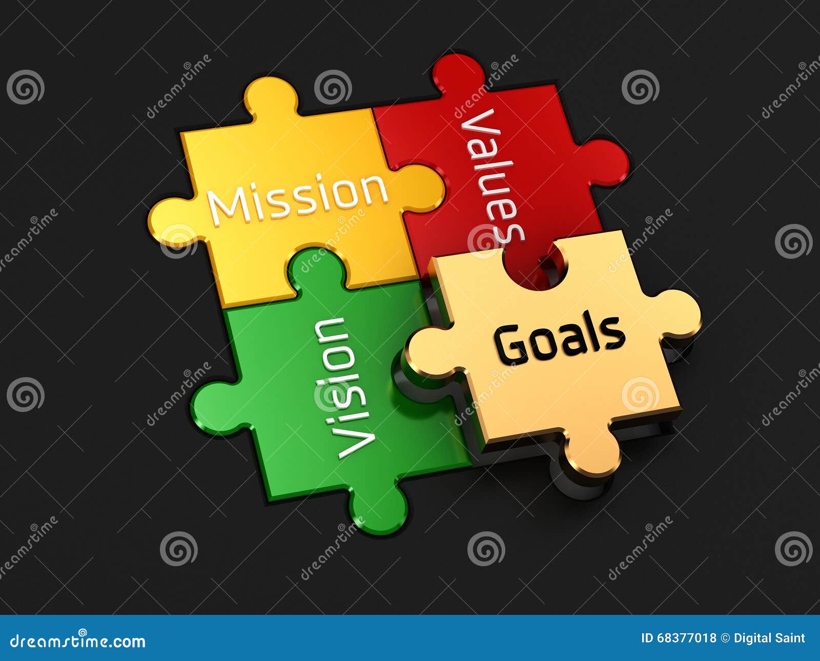 Vision, Misión, Valores Y Metas Stock de ilustración - Ilustración de ...