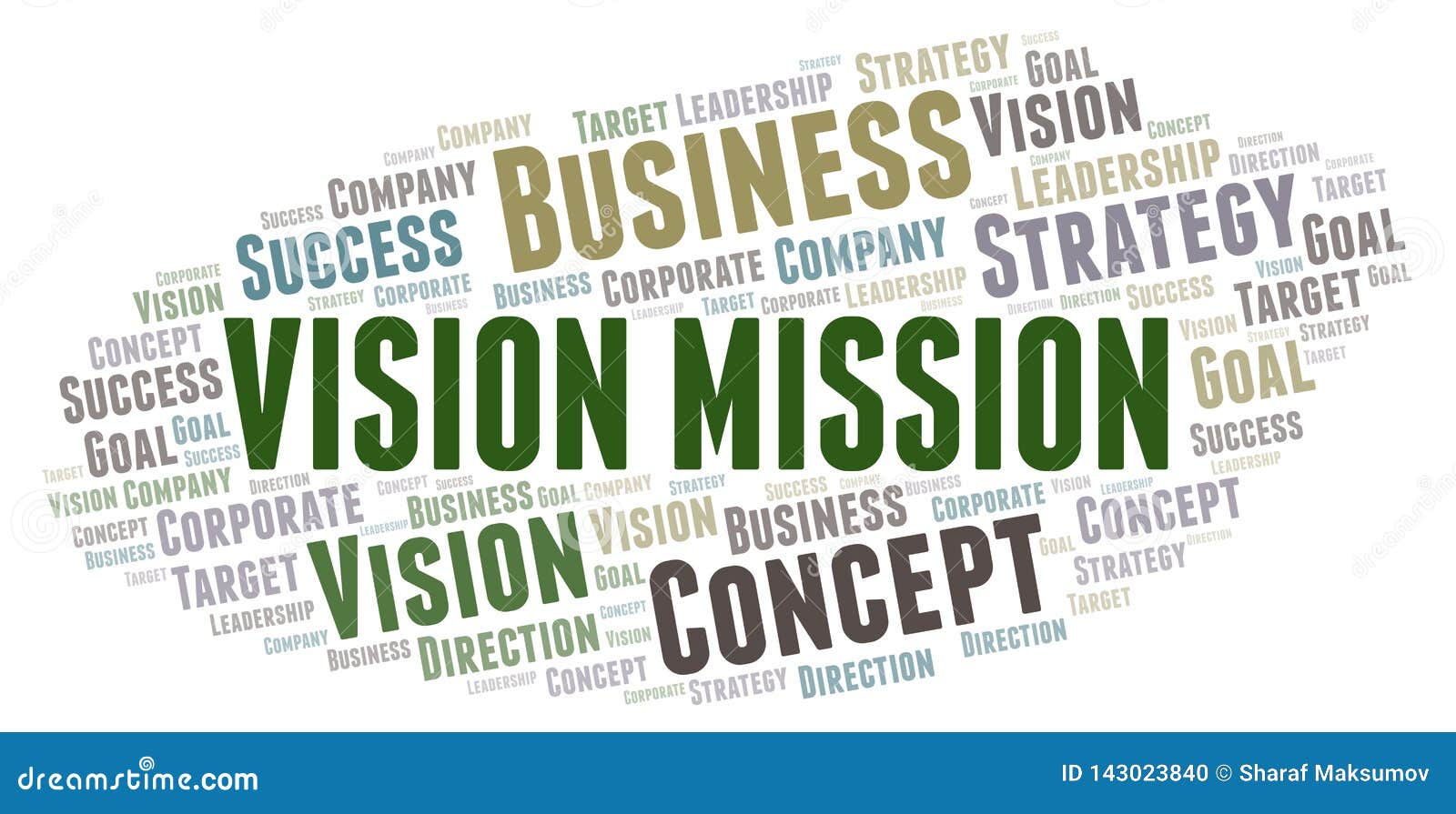 Vision Mission word cloud stock illustration. Illustration of success ...