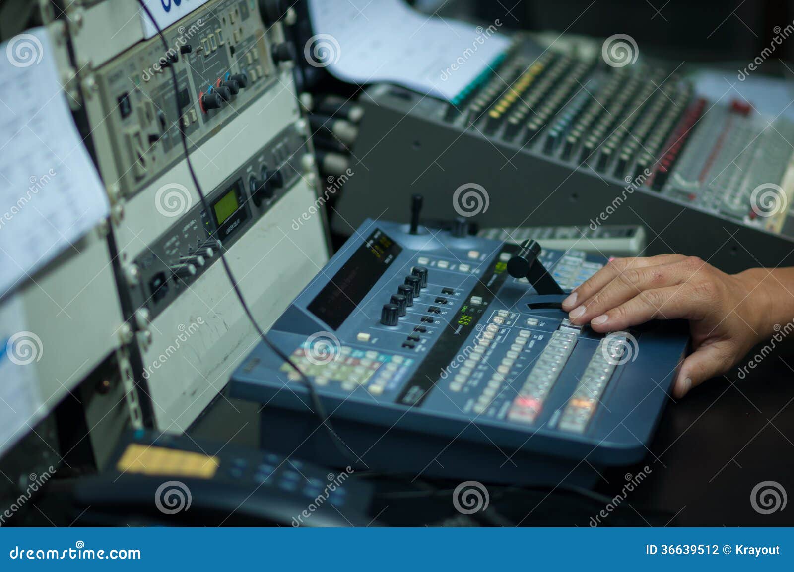 Vision mixing panel stock photo. Image of edit, person - 36639512
