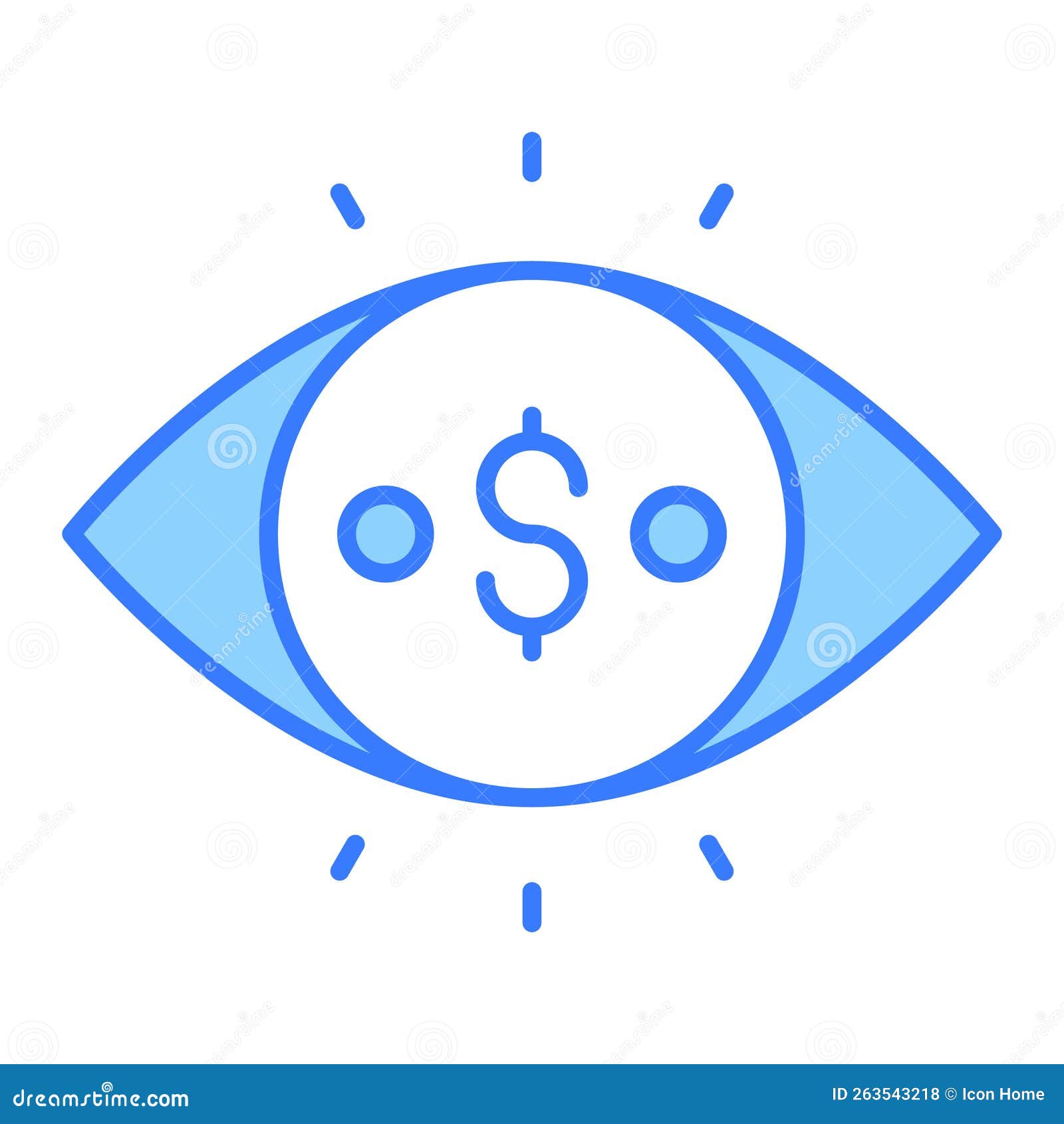 Vision Money Icon Modern Illustration Stock Vector - Illustration of ...