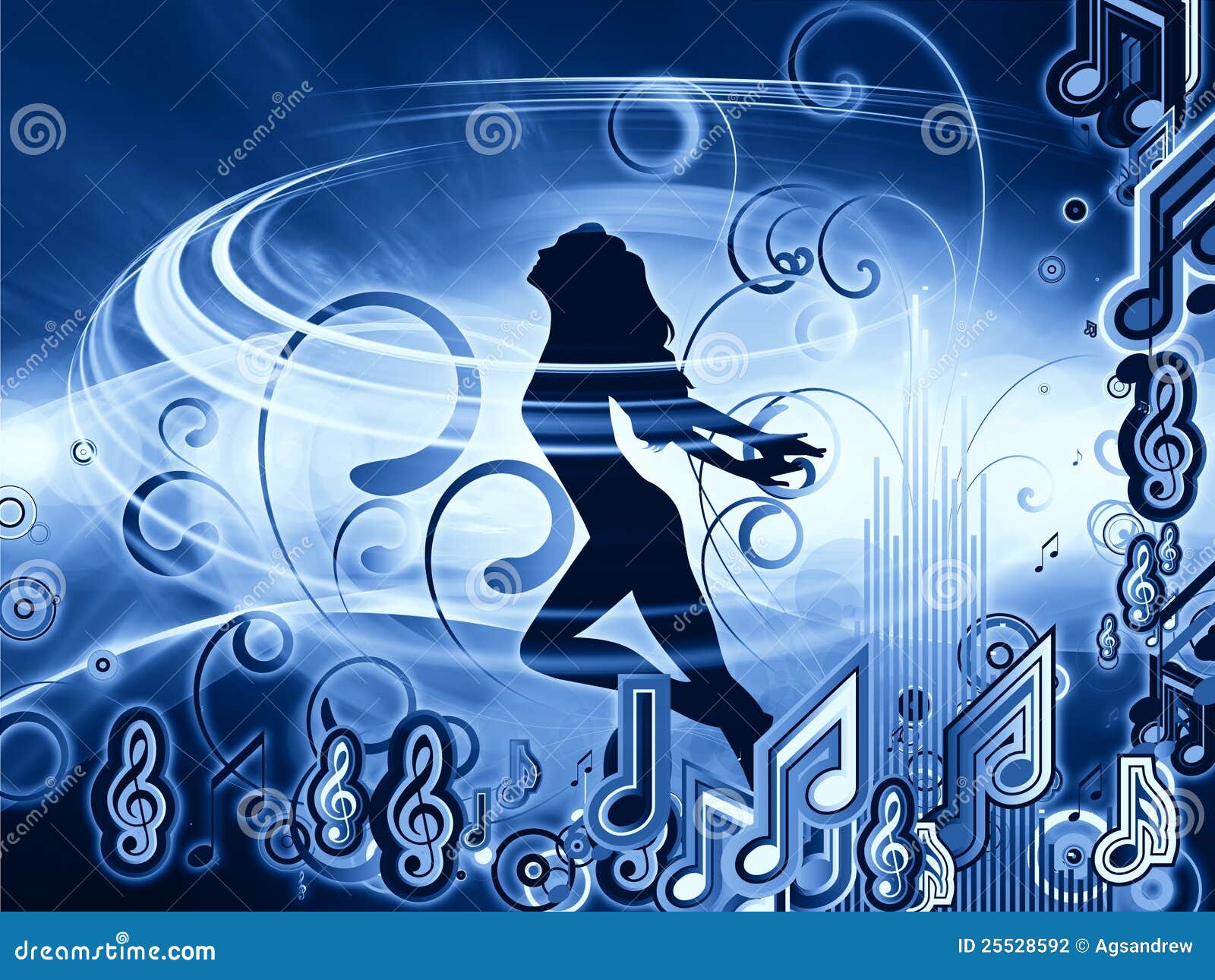 Vision of Music stock illustration. Illustration of wallpaper - 25528592