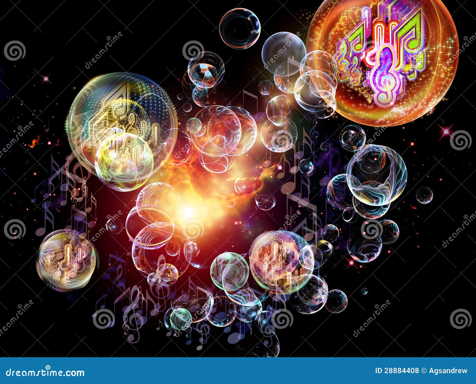 Vision of Music stock illustration. Illustration of entertainment ...