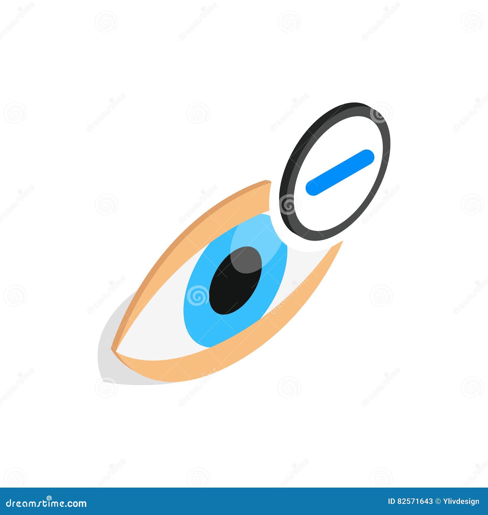 Myopia Icon. Eye Diopter Sign. Optometry Vision. Vector | CartoonDealer ...