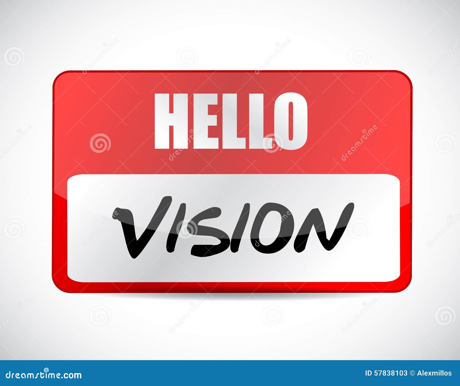 Vision Name Tag Sign Concept Illustration Stock Illustration ...