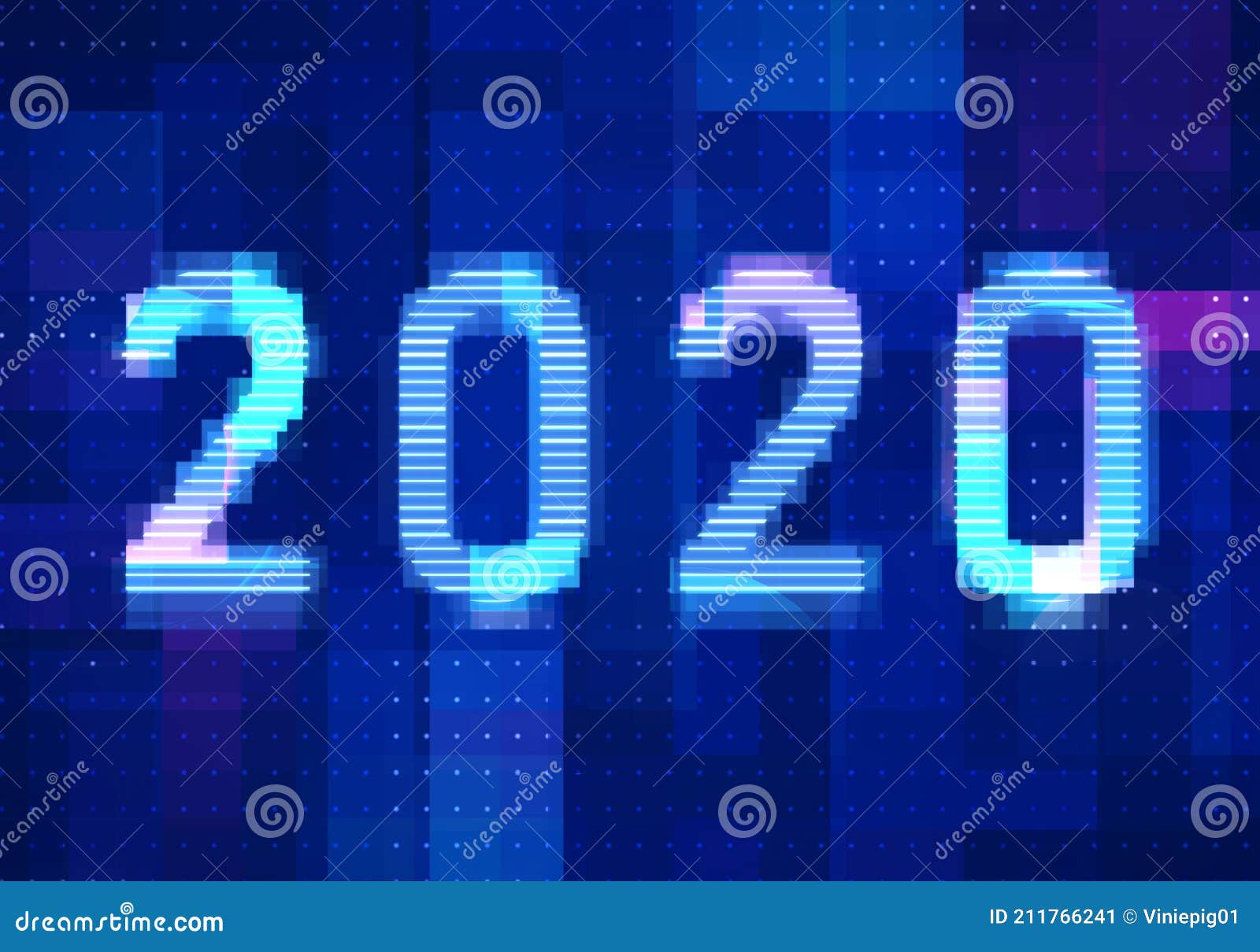2020 Vision, Logo With Play Symbols And Stripes Vector Illustration ...