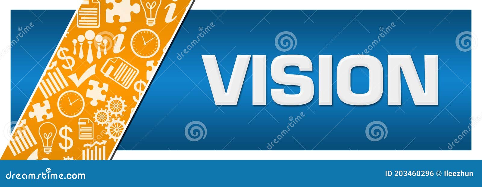 Vision Orange Business Element Blue Left Side Stock Illustration ...