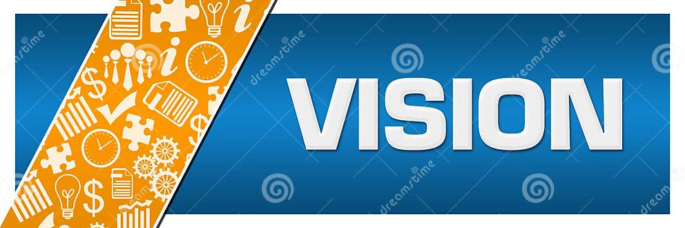 Vision Orange Business Element Blue Left Side Stock Illustration ...