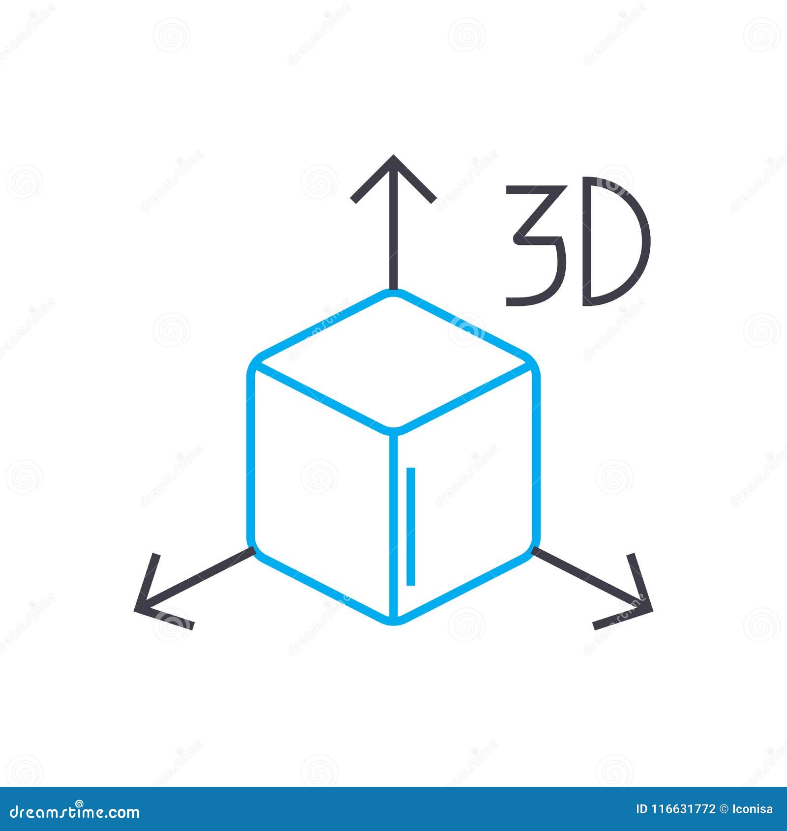 Vision in Perspective Vector Thin Line Stroke Icon. Vision in ...