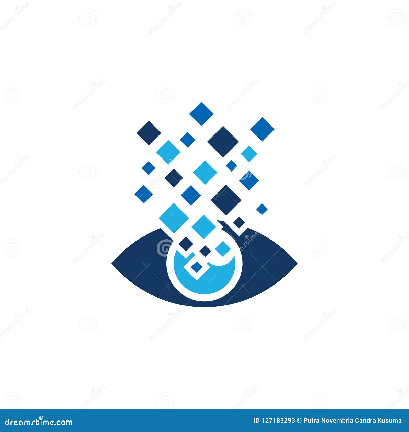Vision Pixel Logo Icon Design Stock Vector - Illustration of symbol ...