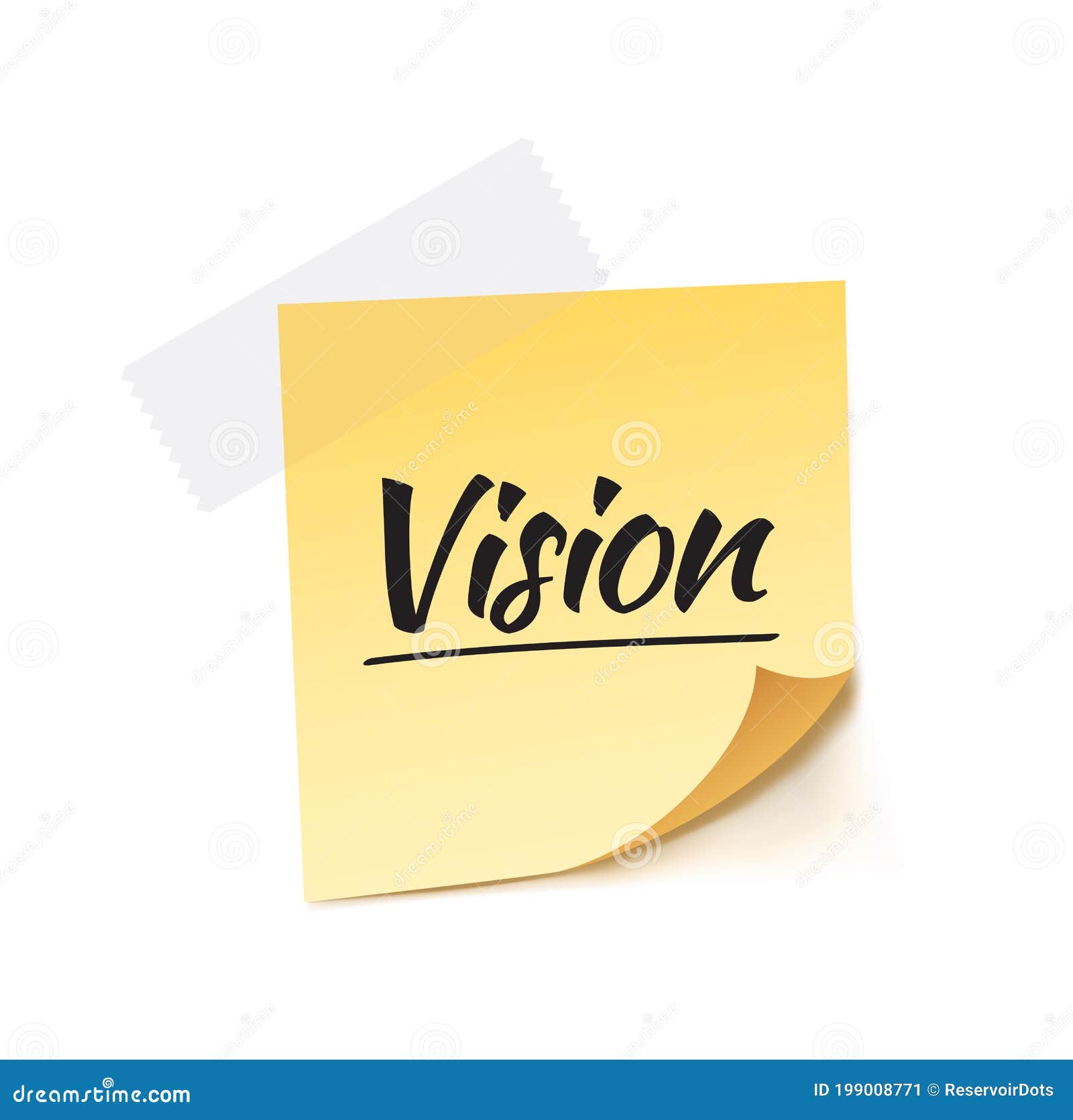 Vision Post it Vector Illustration Stock Vector - Illustration of post ...