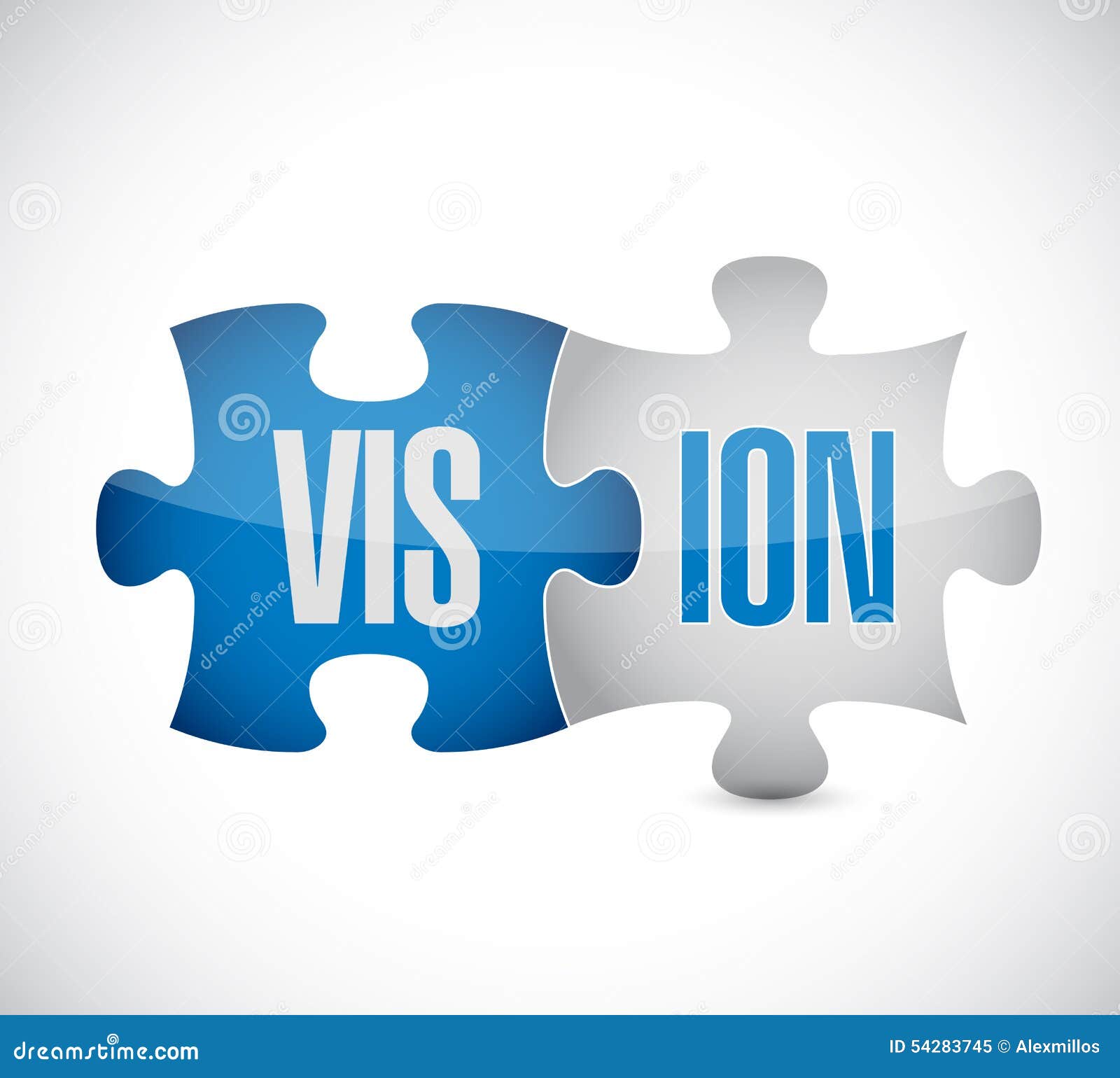 Vision Puzzle Pieces Sign Illustration Stock Illustration ...