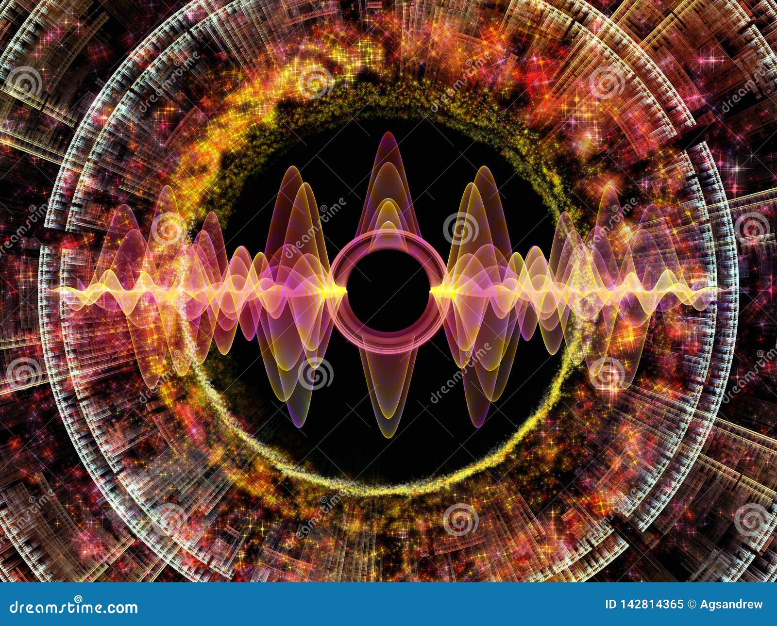 Vision of Radial Oscillation Stock Illustration - Illustration of flow ...
