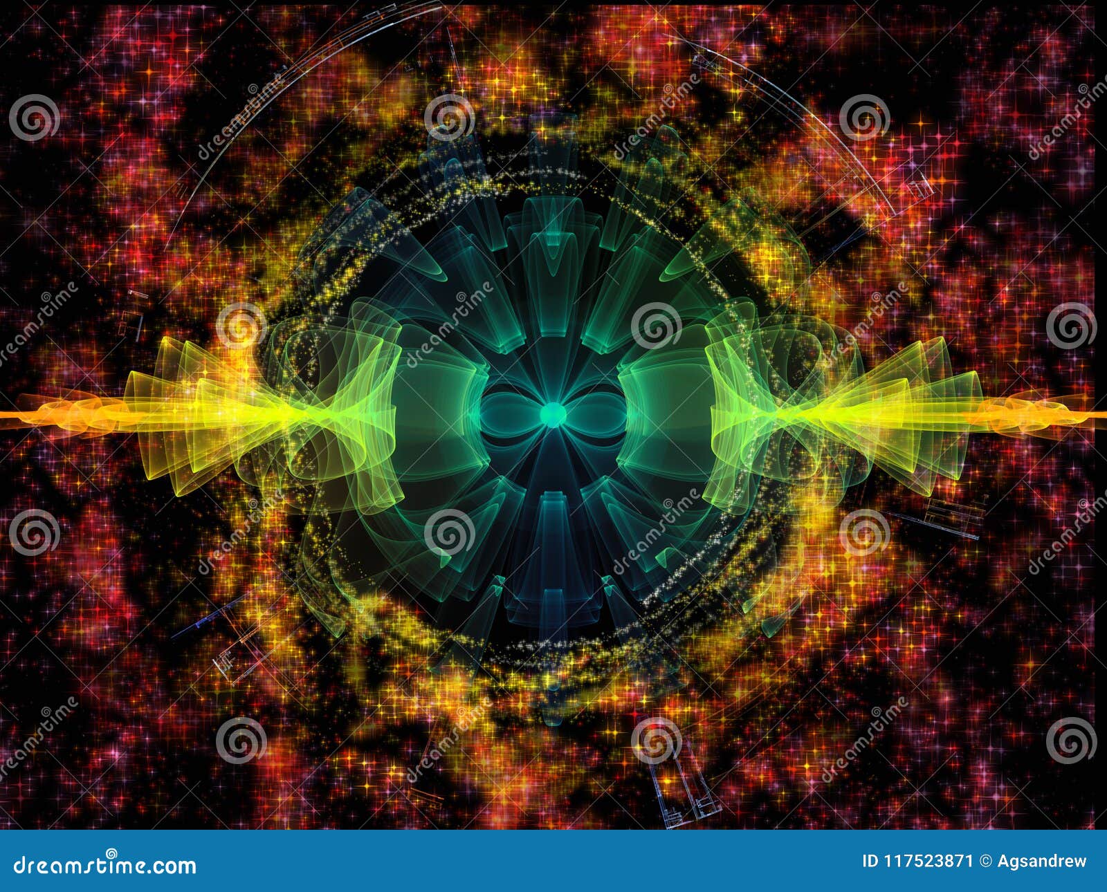Vision of Radial Oscillation Stock Illustration - Illustration of ...