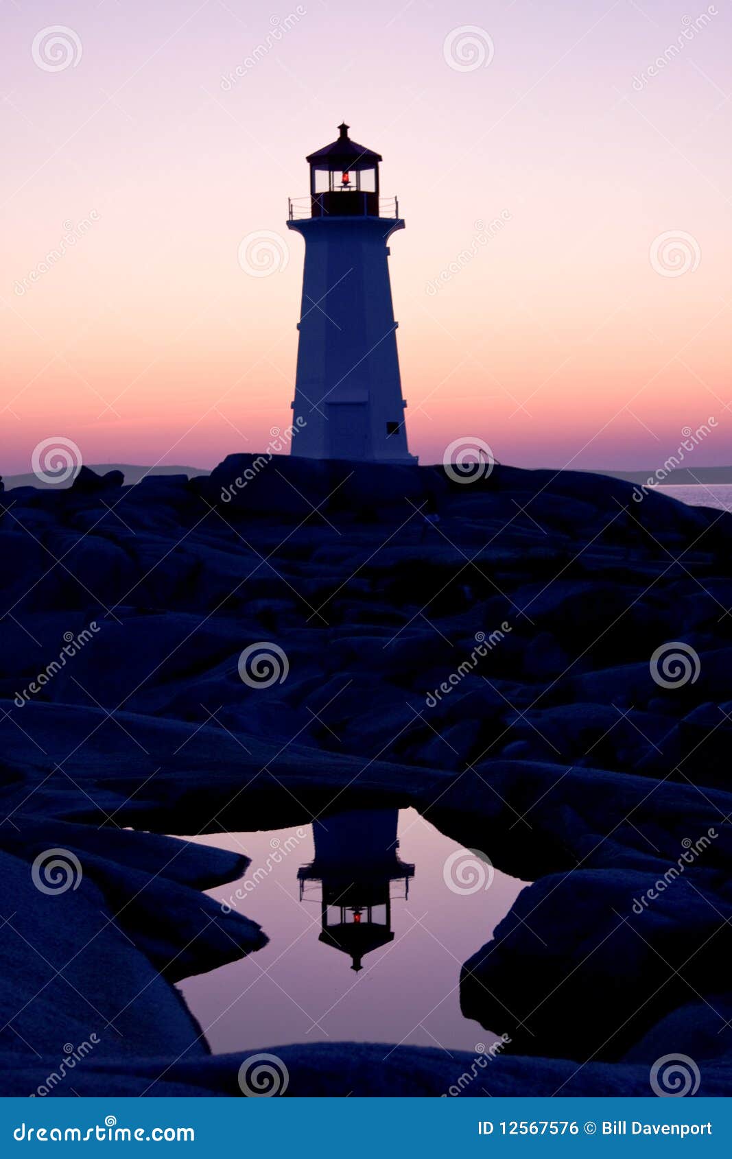 Vision and Reflection at Peggy S Cove Lighthouse Stock Photo - Image of ...