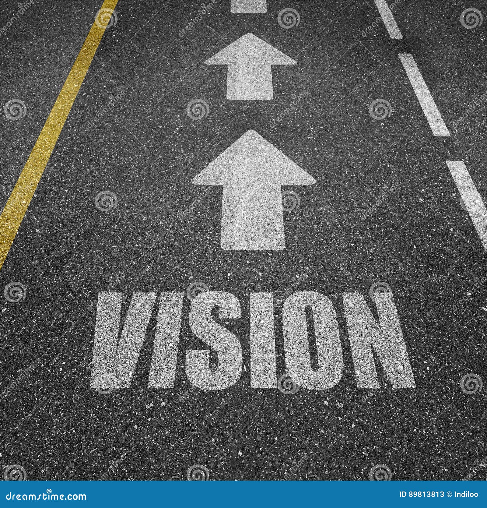 Vision road marking stock image. Image of sign, showing - 89813813