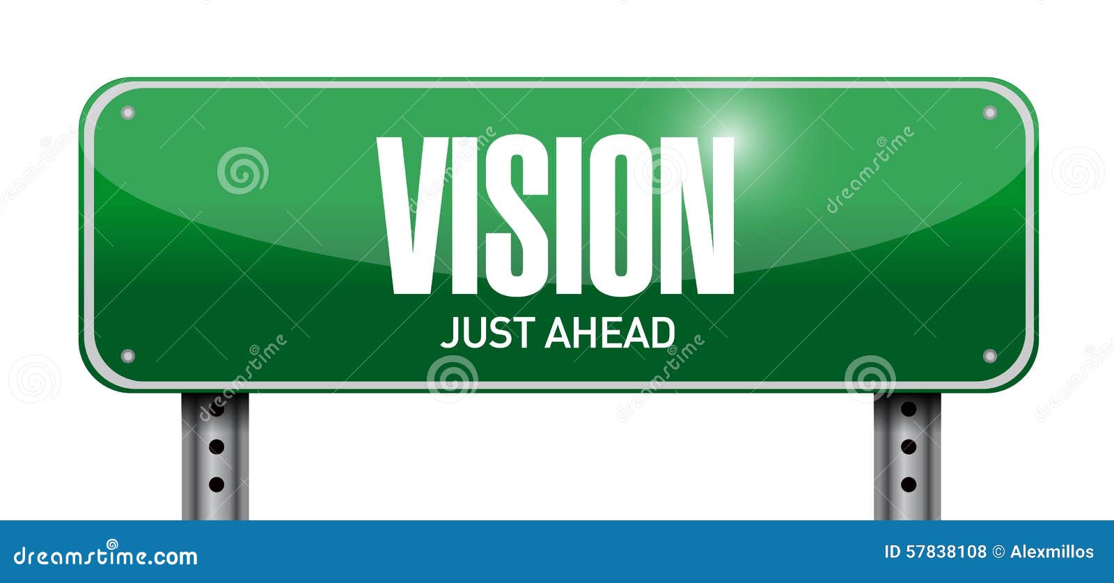 Vision Road Sign Concept Illustration Stock Illustration - Illustration ...