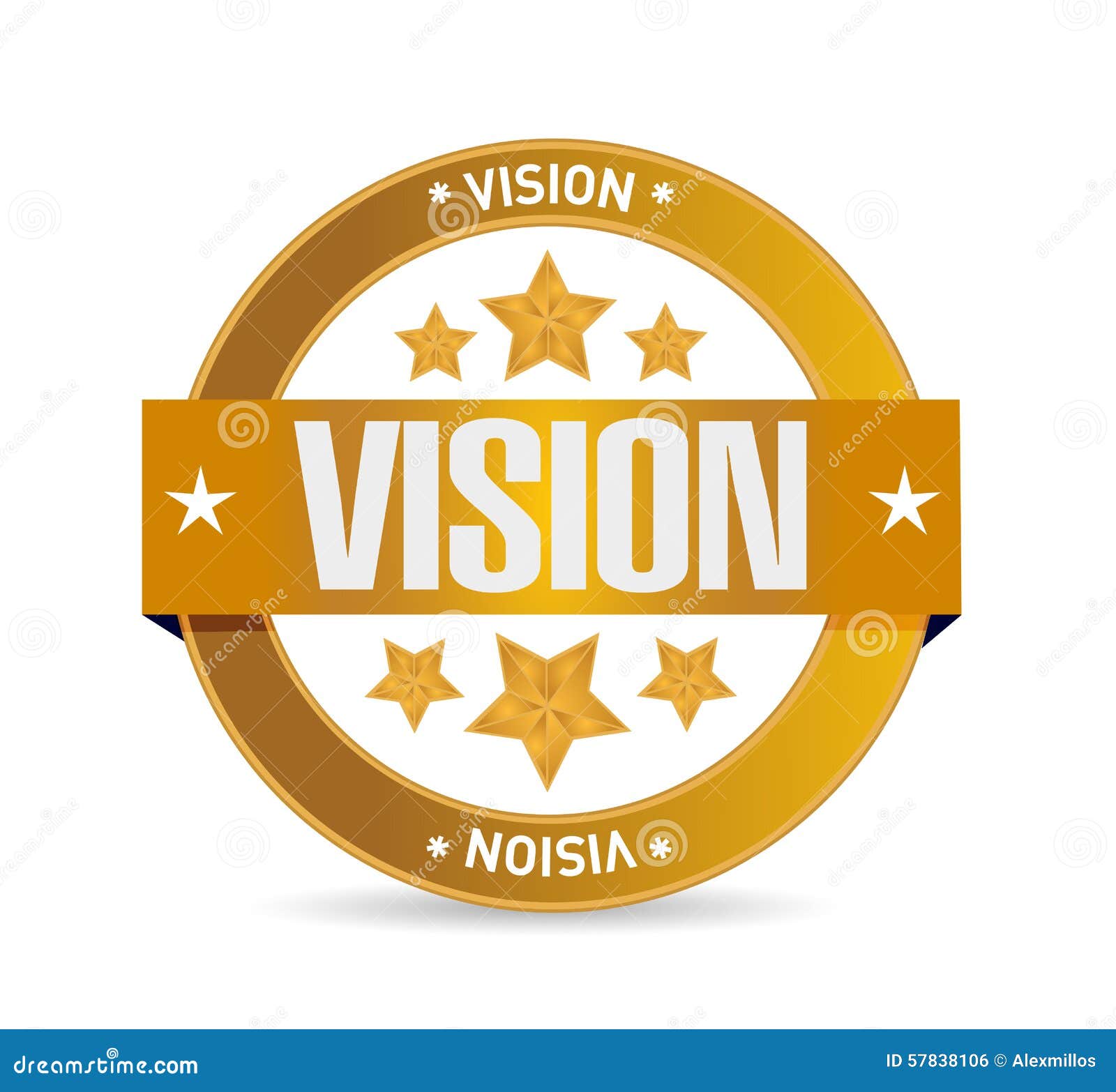 Vision Seal Sign Concept Illustration Stock Illustration - Illustration ...