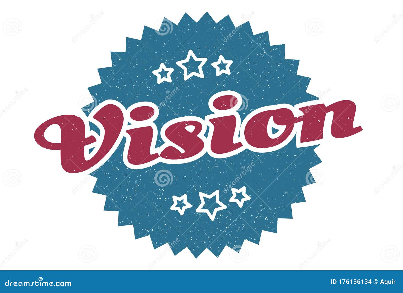 Vision Sign. Vision Vintage Retro Label Stock Vector - Illustration of ...