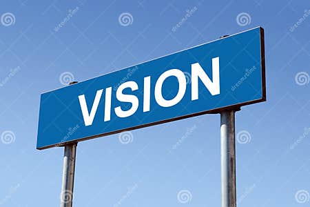 Vision signpost stock photo. Image of communication, success - 5437040
