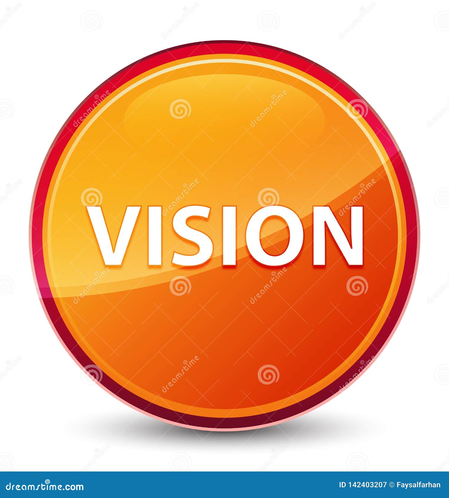 Vision Special Glassy Orange Round Button Stock Vector - Illustration ...