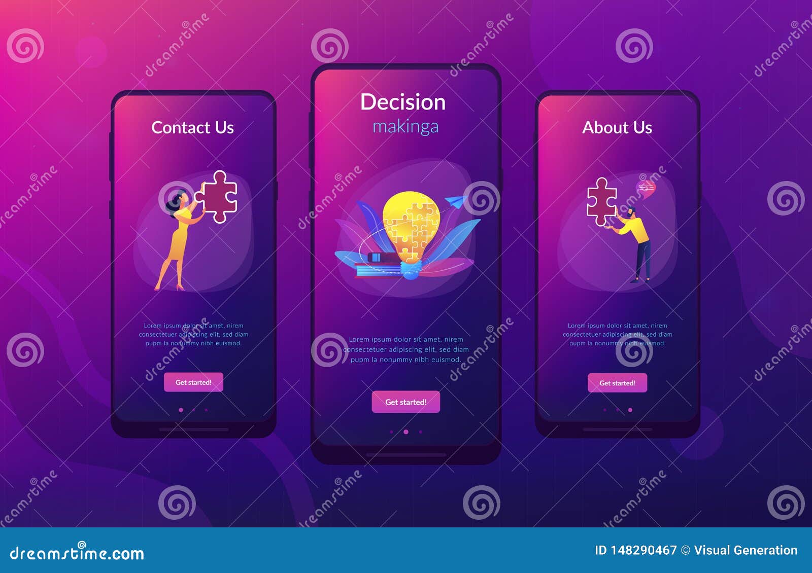 Vision Statement App Interface Template. Stock Vector - Illustration of ...