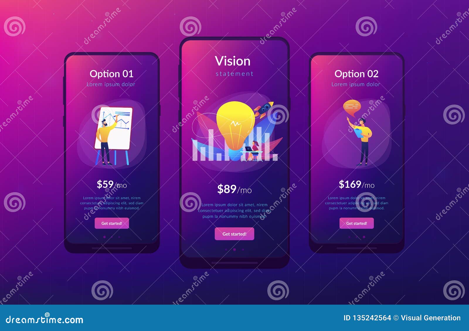 Vision Statement App Interface Template. Stock Vector - Illustration of ...