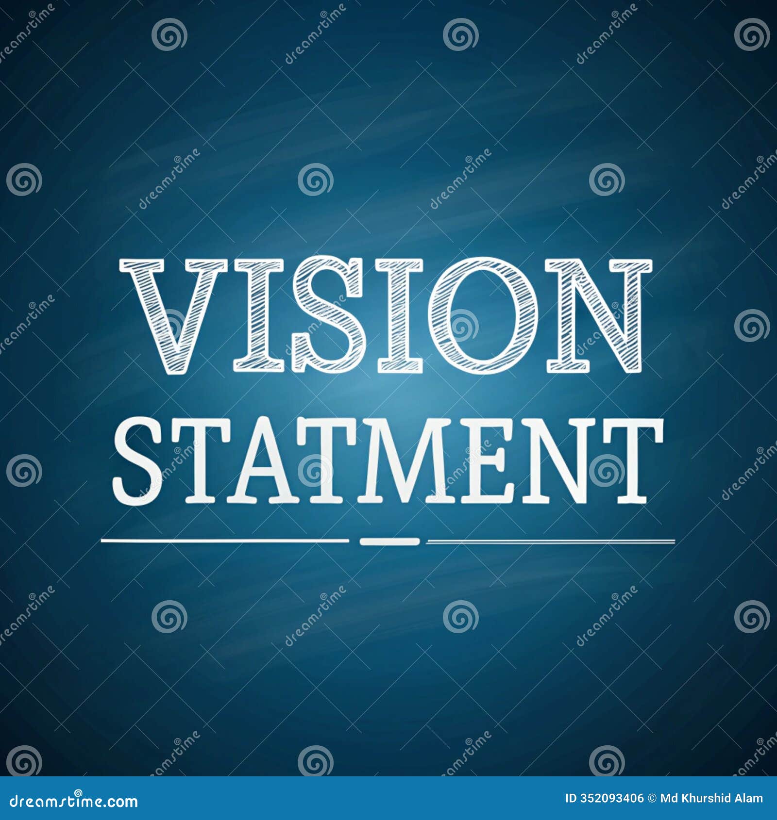 Vision Statement Chalkboard Style Concept with Elegant Typography on a ...