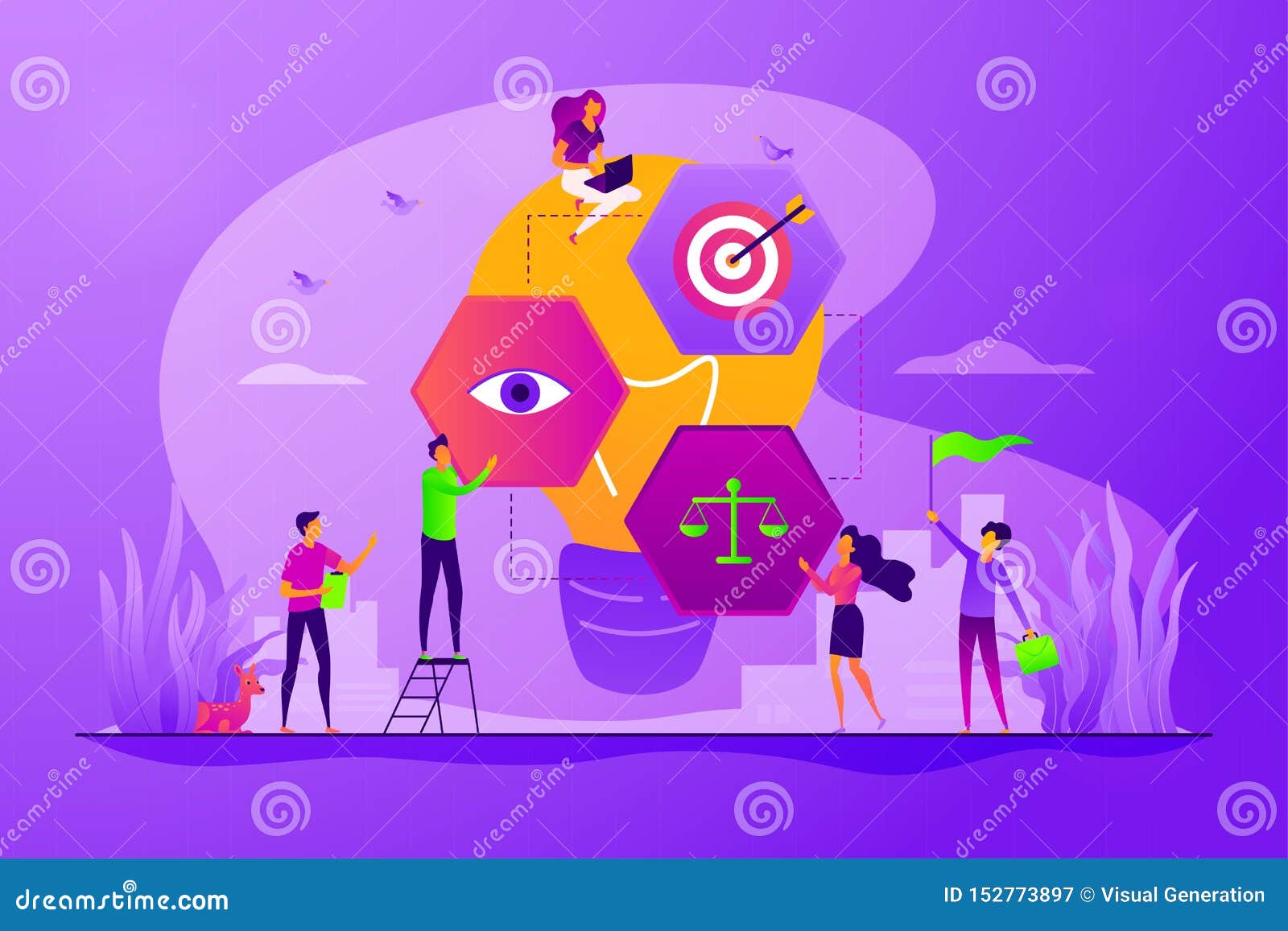 Vision Statement Concept Vector Illustration Stock Vector ...