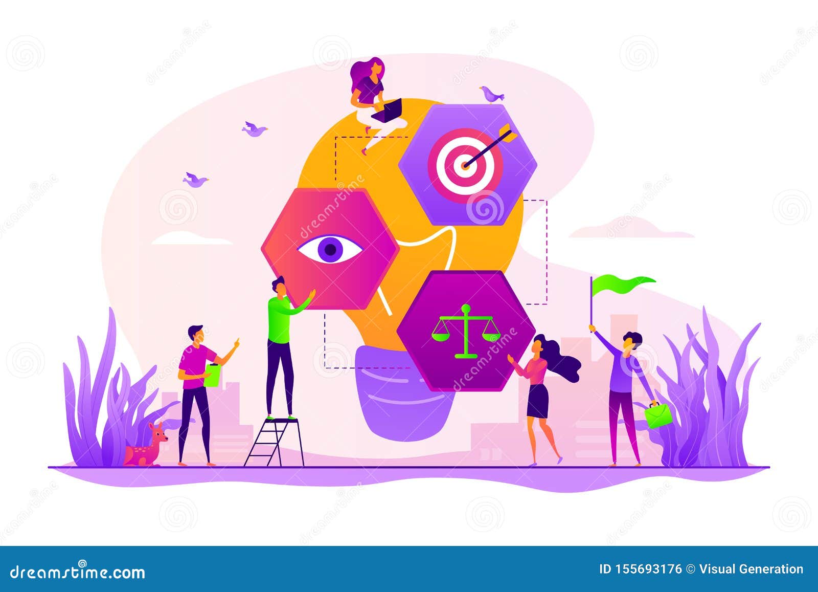 Vision Statement Concept Vector Illustration Stock Vector ...