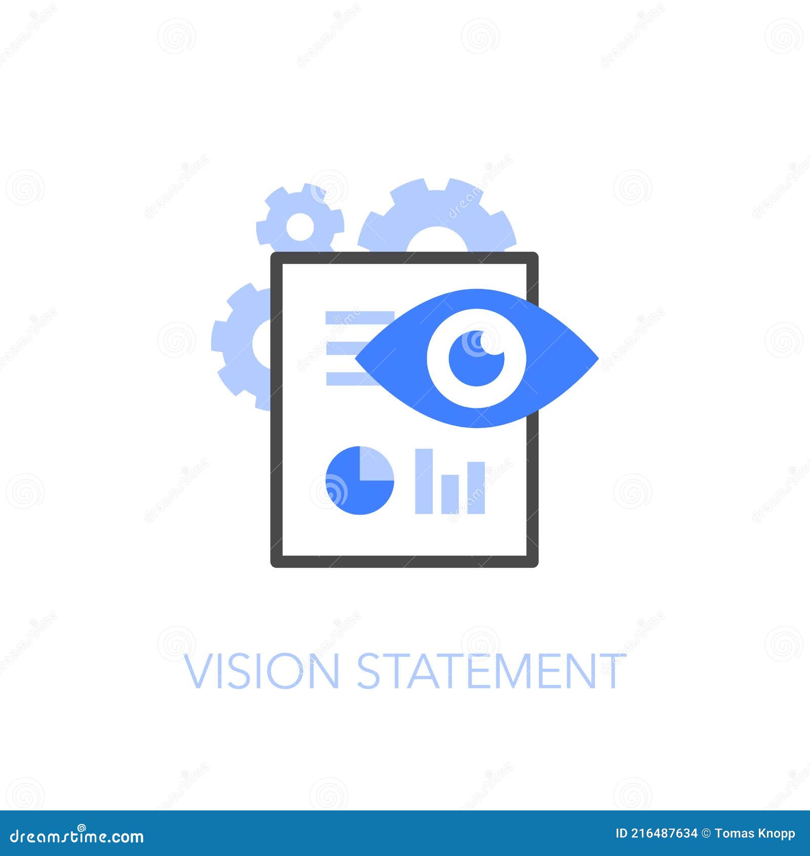 Vision Statement Symbol with a Document and an Eye Stock Vector ...