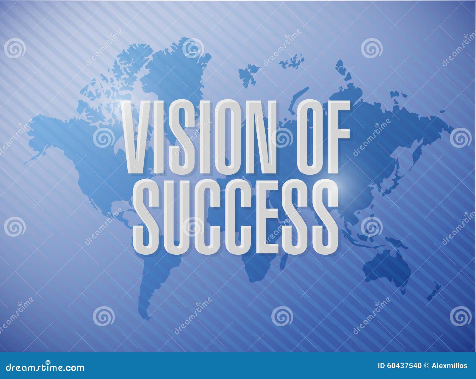Vision of Success World Map Sign Concept Stock Illustration ...