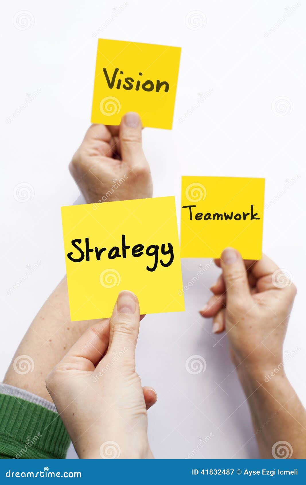 Vision Teamwork Strategy stock image. Image of hands - 41832487