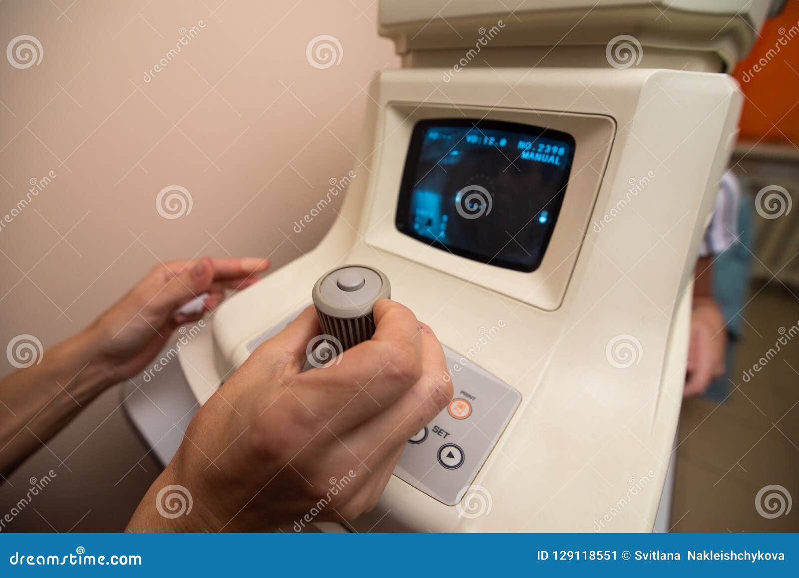Vision test apparatus stock image. Image of exam, health - 129118551