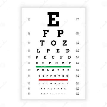 Vision test board stock vector. Illustration of alphabet - 90310293