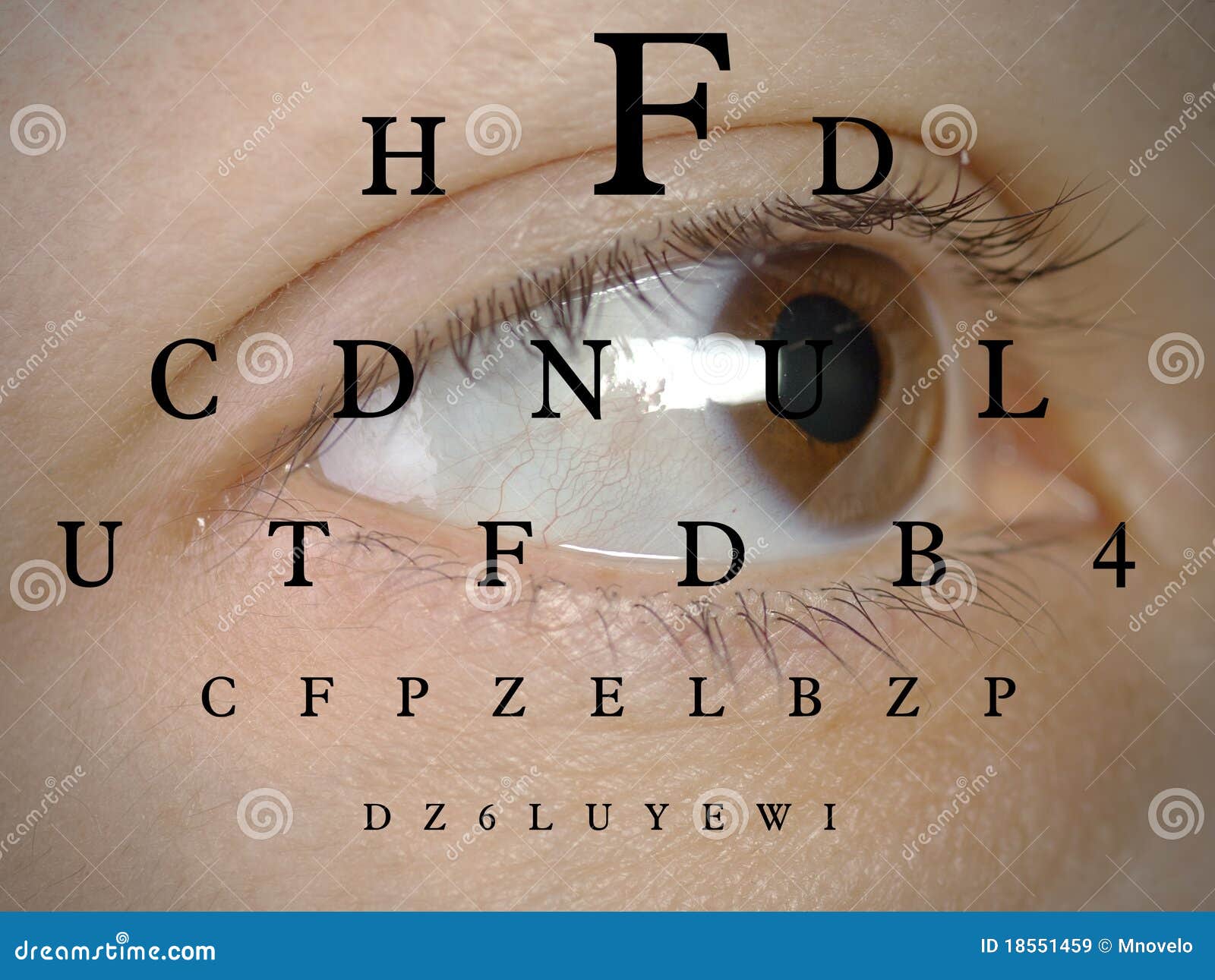 Vision test chart stock image. Image of lenses, exam - 18551459