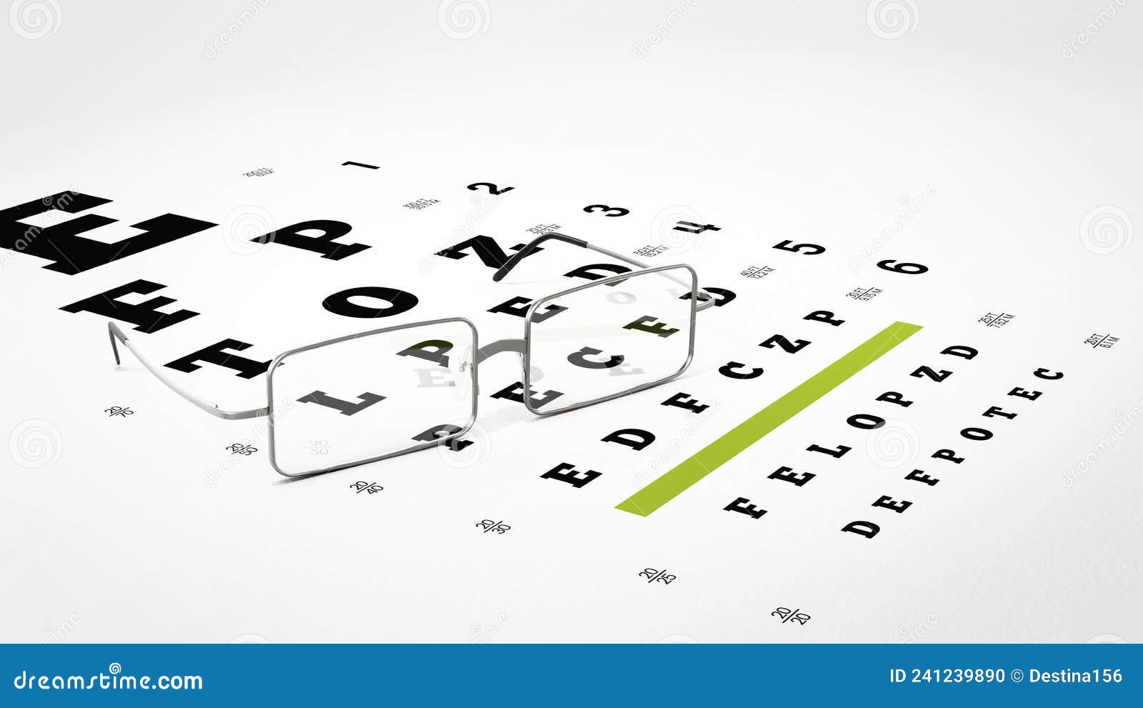 Blurry Eye Test Chart Cartoon Vector 92508371