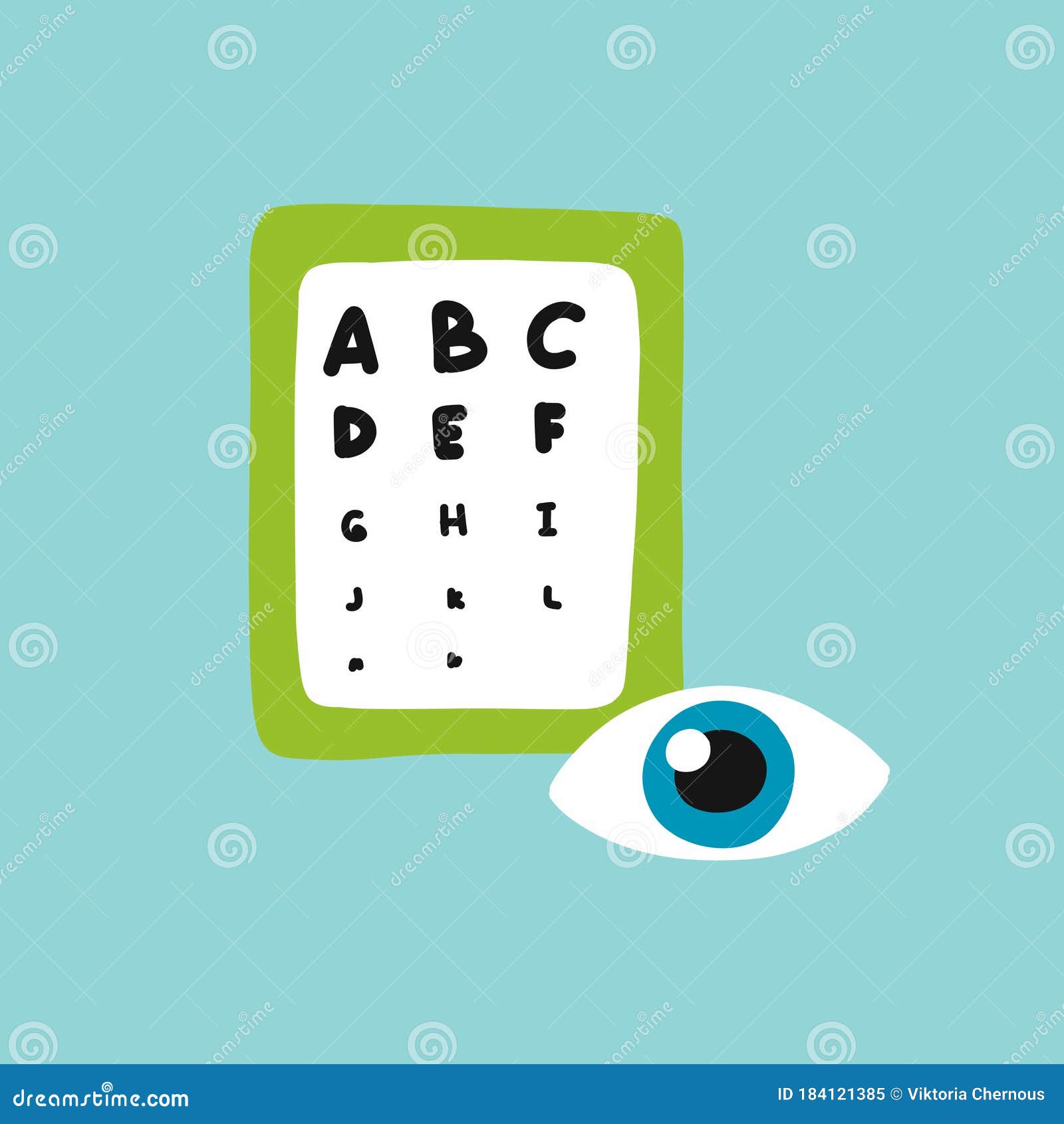 Vision Test Doodle Icon, Vector Illustration Stock Illustration ...