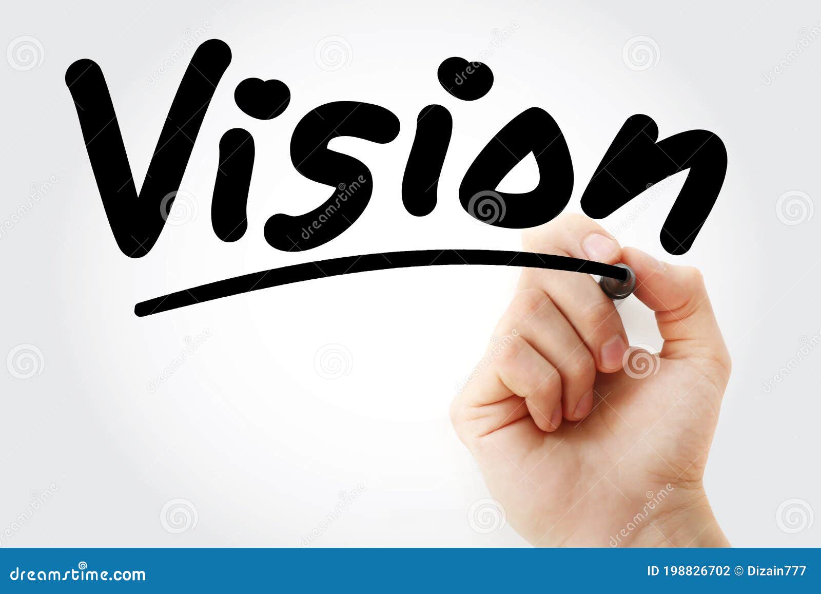 Vision text with marker stock photo. Image of guidance - 198826702