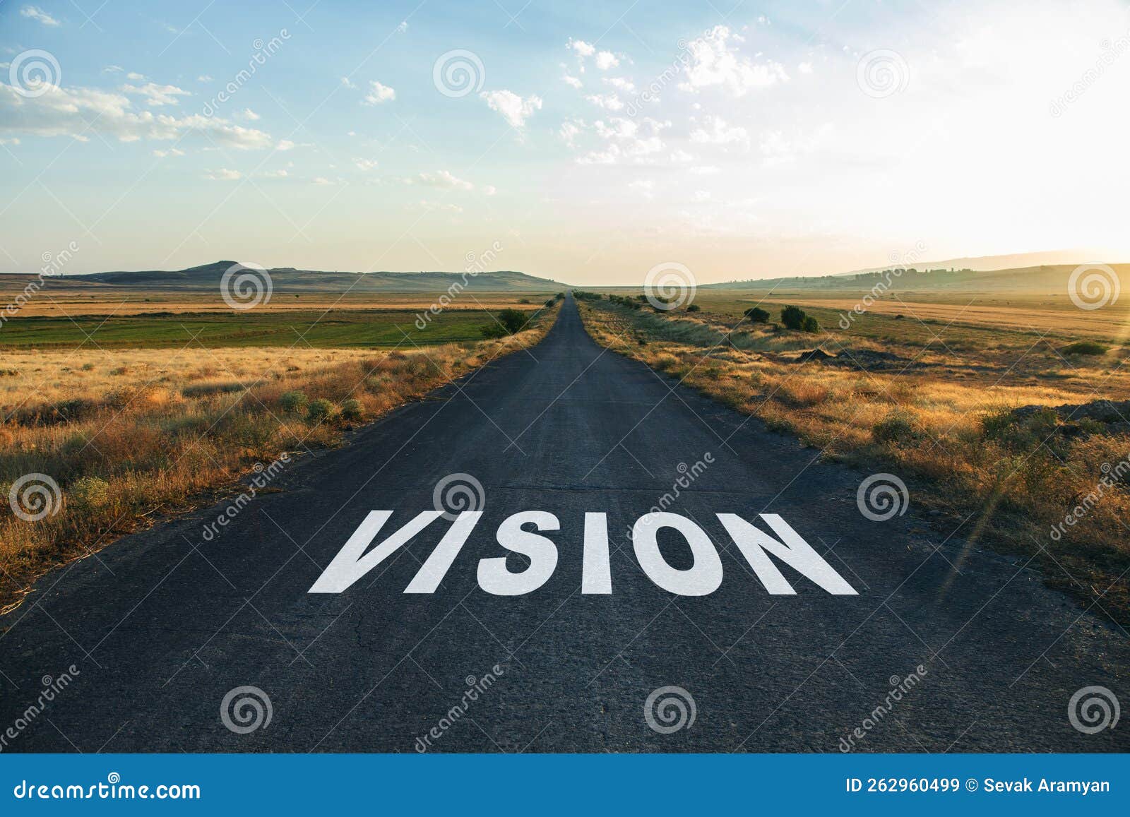 Vision text on road stock image. Image of word, direction - 262960499