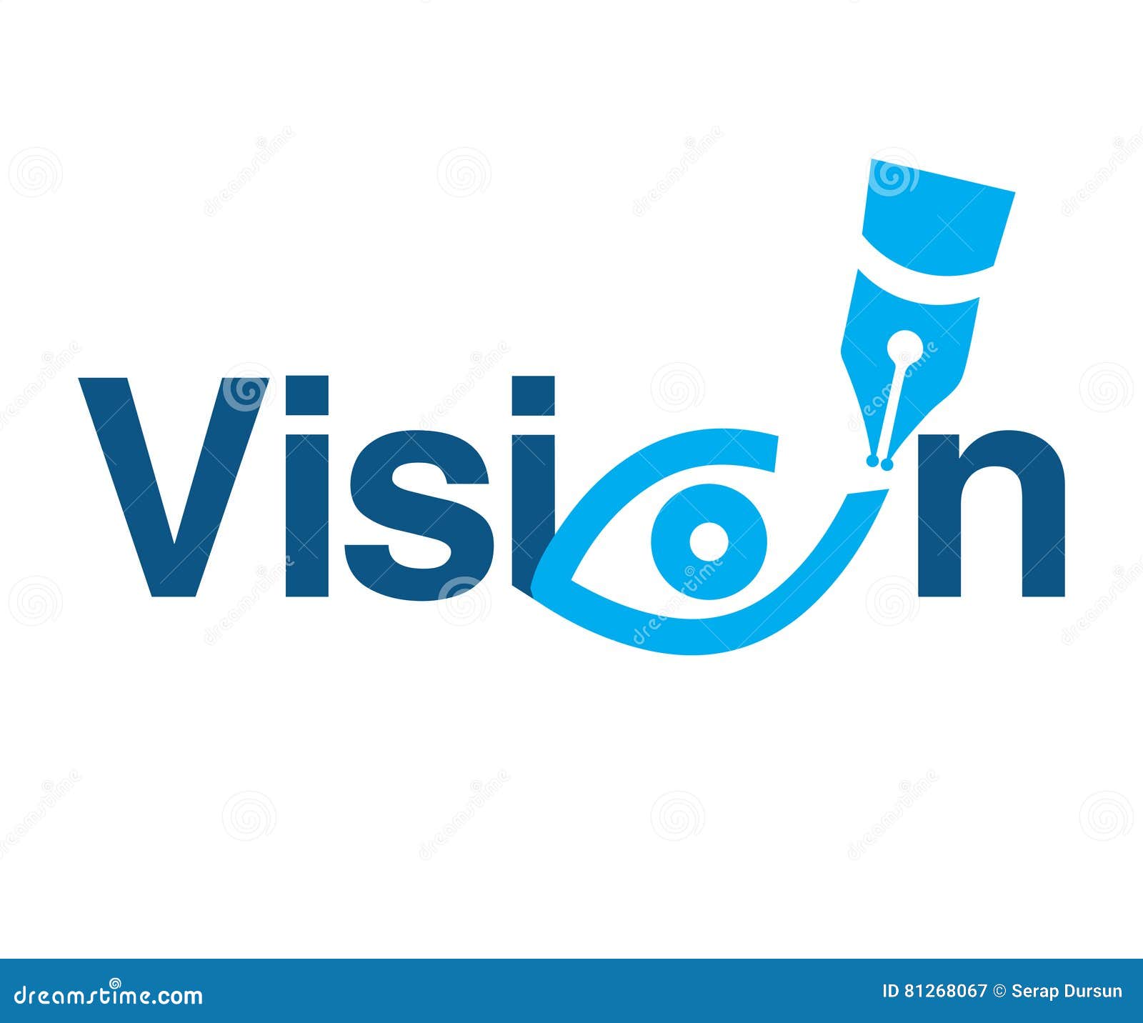 Vision Theme Logo Concept stock vector. Illustration of digital - 81268067