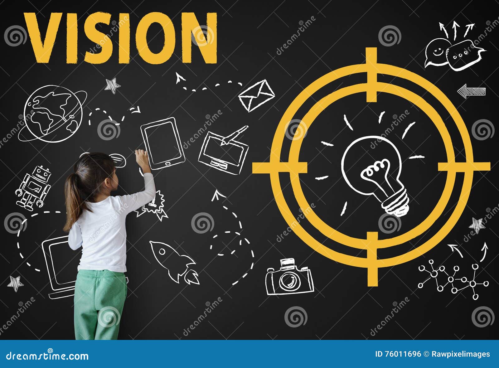 Vision Thinking Progress Invention Design Graphic Concept Stock Photo ...